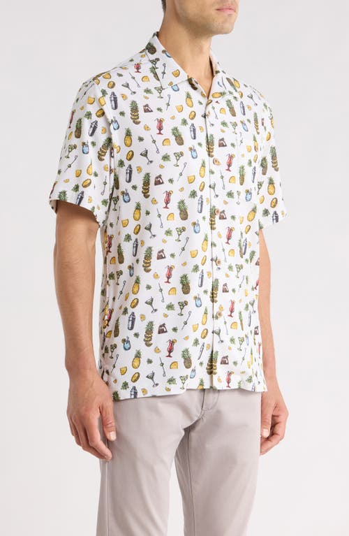 TOMMY BAHAMA coastal ease shake & sip cocktail print islandzone® camp shirt